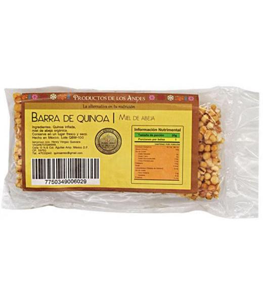 BARRA DE QUINOA Y MIEL DE ABEJA 20 G DE LOS ANDES