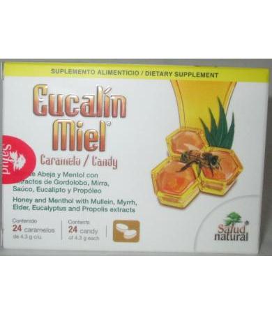 CARAMELO EUCALIN MIEL 24 PZAS SALUD NATURAL