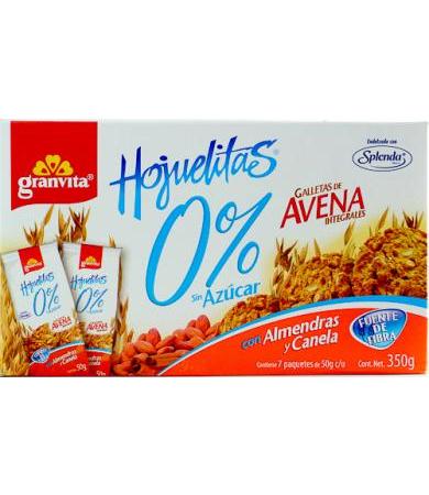 GALLETAS HOJUELITAS ALMEN 0 AZUCAR GRANVITA P 7