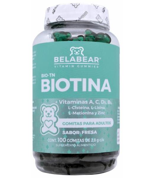GOMITAS CON BIOTINA SAB FRESA 280 G BELABEAR
