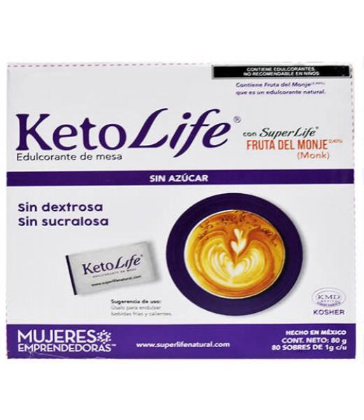 ENDULZANTE MONK FRUIT KETO 80 SOBRES 1 G KETO LIFE