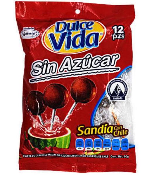 Tunatural.com - PALETA DE SANDIA CON CHILE 12 PZAS DULCE VIDA