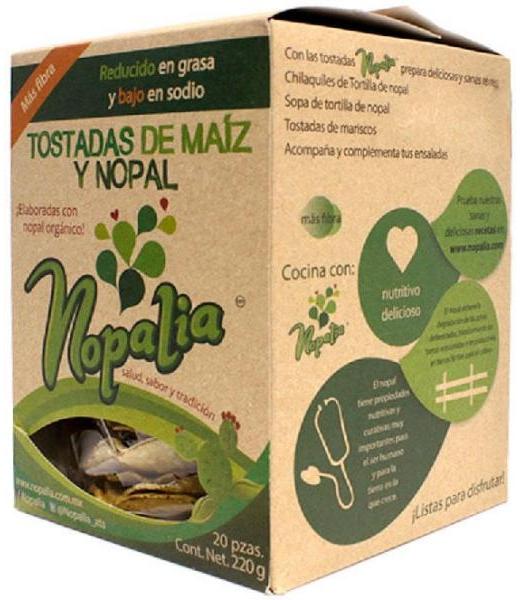 TOSTADA DE NOPAL FRITA 220 GR NOPALIA